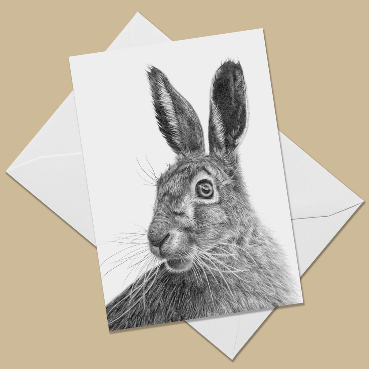 European Brown Hare Greeting Card - Birthday Card - Lepus Europaeus ...
